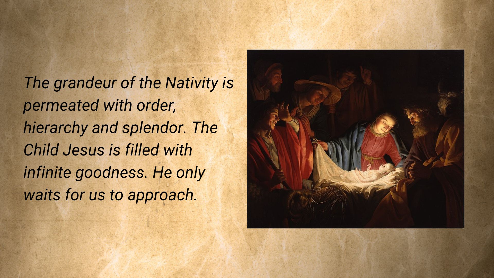 Meditation Next to the Child God in the Crib - Following Padre Pio